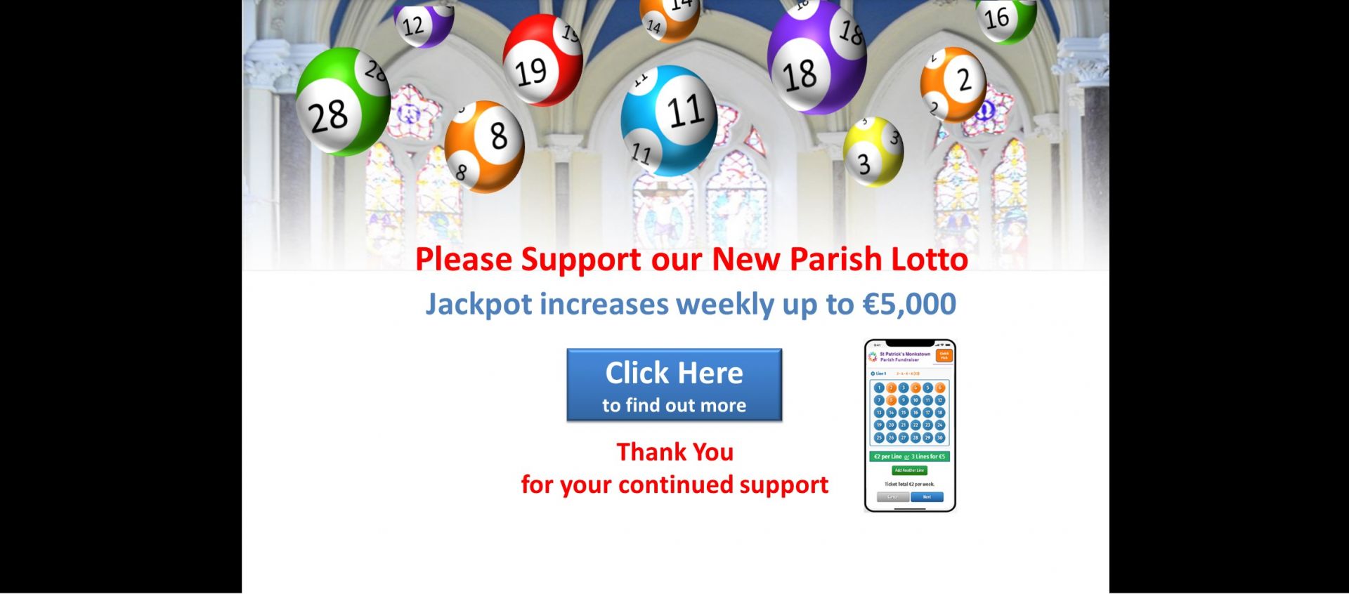 Alan Condell is the winner of this week's lotto draw - Monkstown Parish